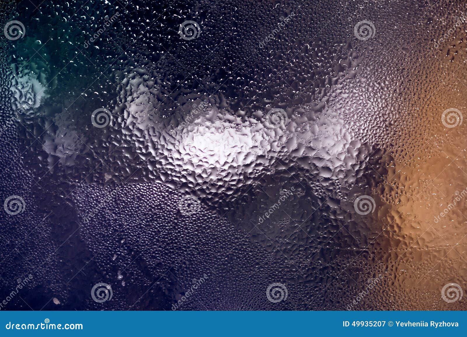 Colorful Texture of Water Condensing on Glass Surface Stock Image ...