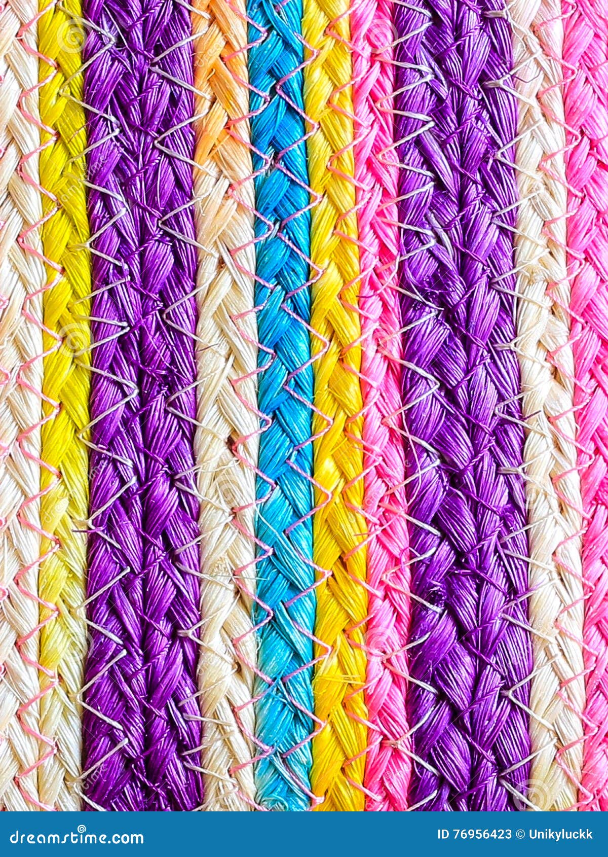 Colorful Texture of Weave Reed Handcraft Stock Image - Image of ...