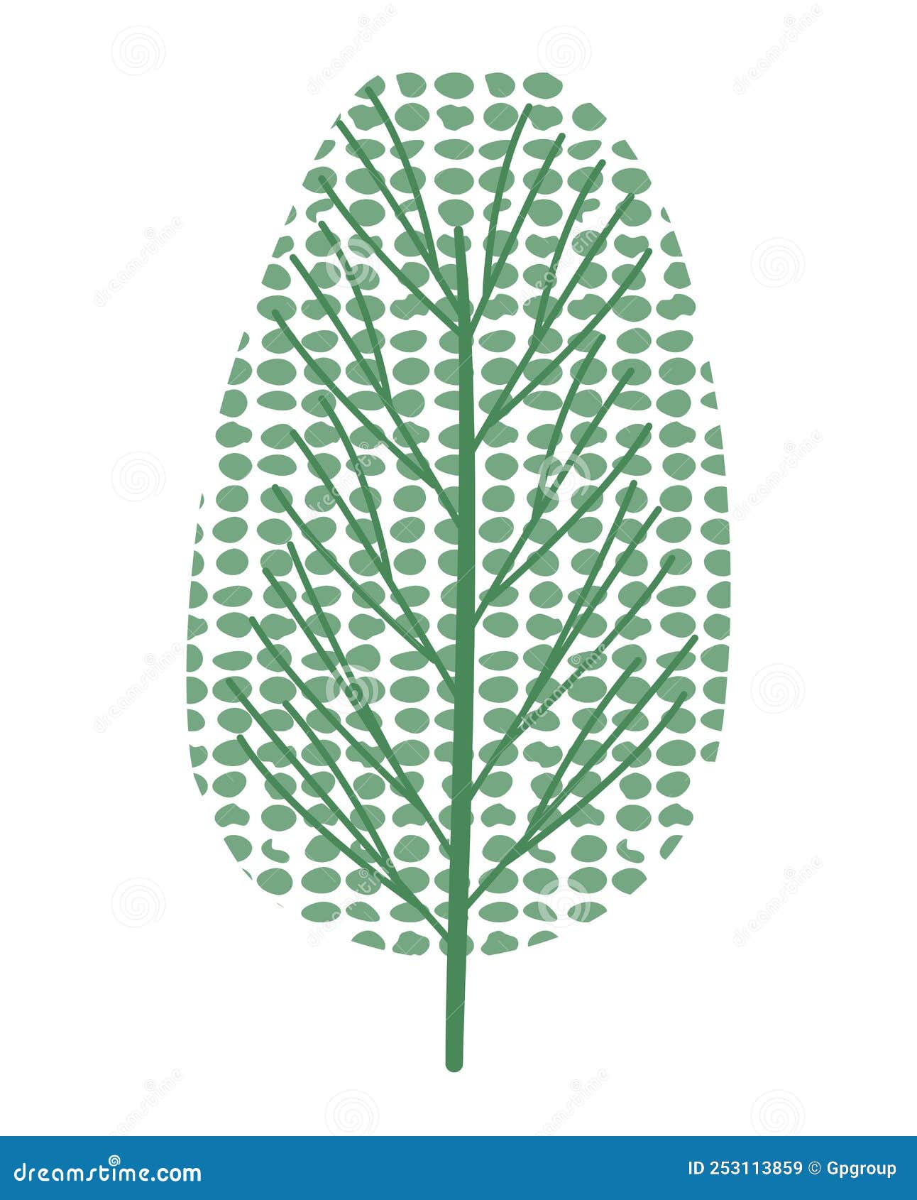 Colorful Textured Tree Design Stock Vector - Illustration of bushes ...