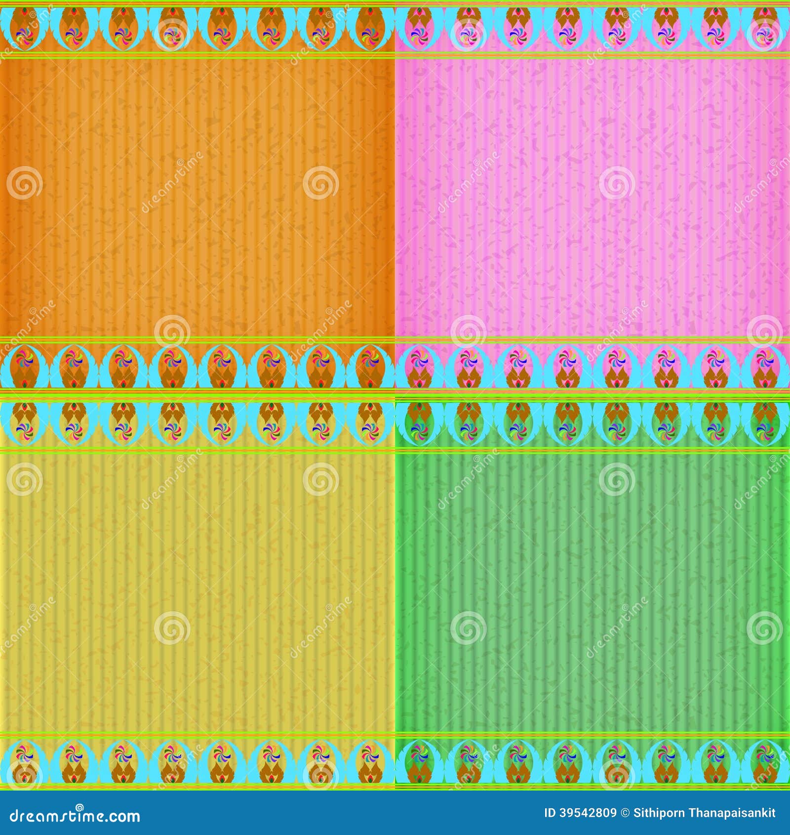 Colorful Thai New Style Card Board Texture Stock Vector - Illustration ...