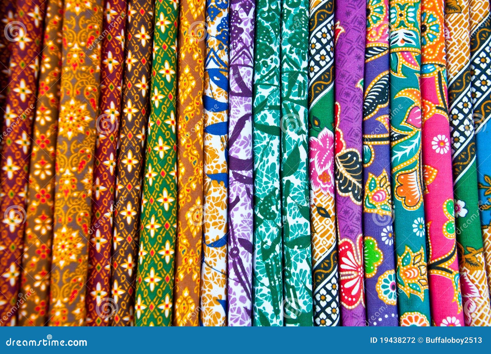 A Colorful Of Thai Silk Fabric Stock Photography - Image: 19438272