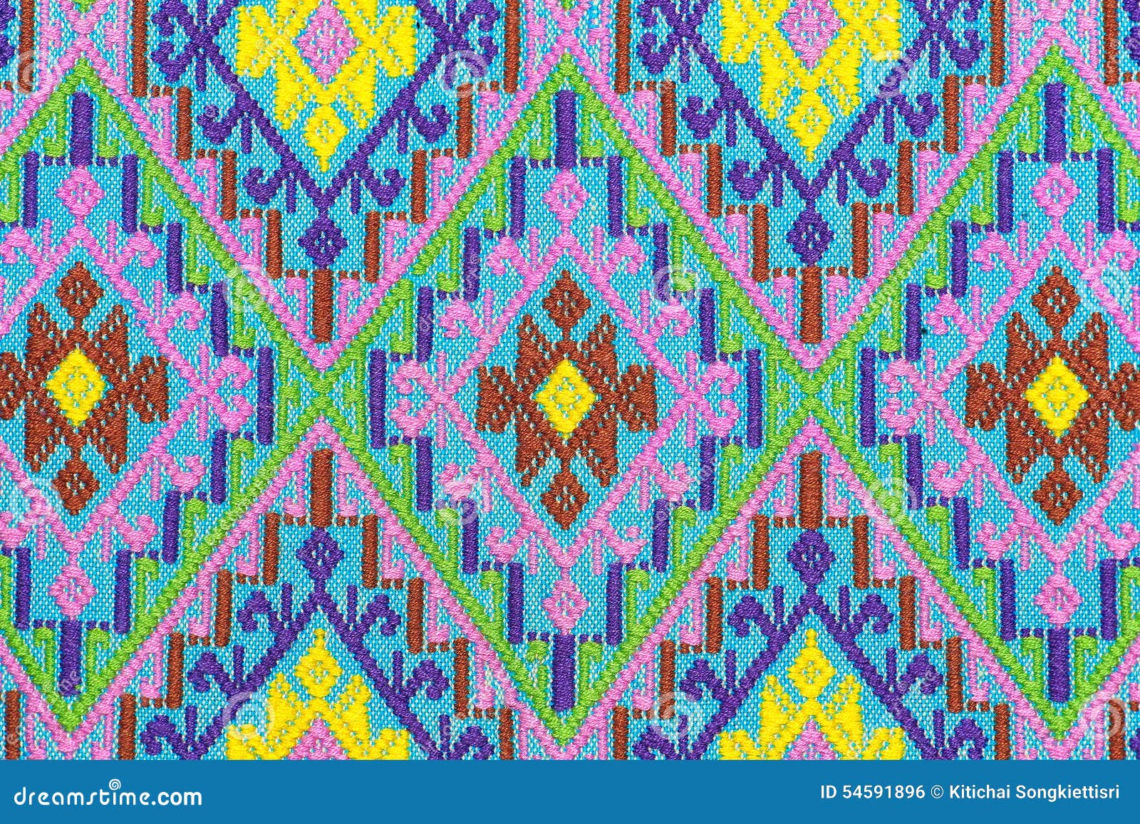 Colorful Thai Silk Handcraft Peruvian Style Rug Surface Close Up Stock ...