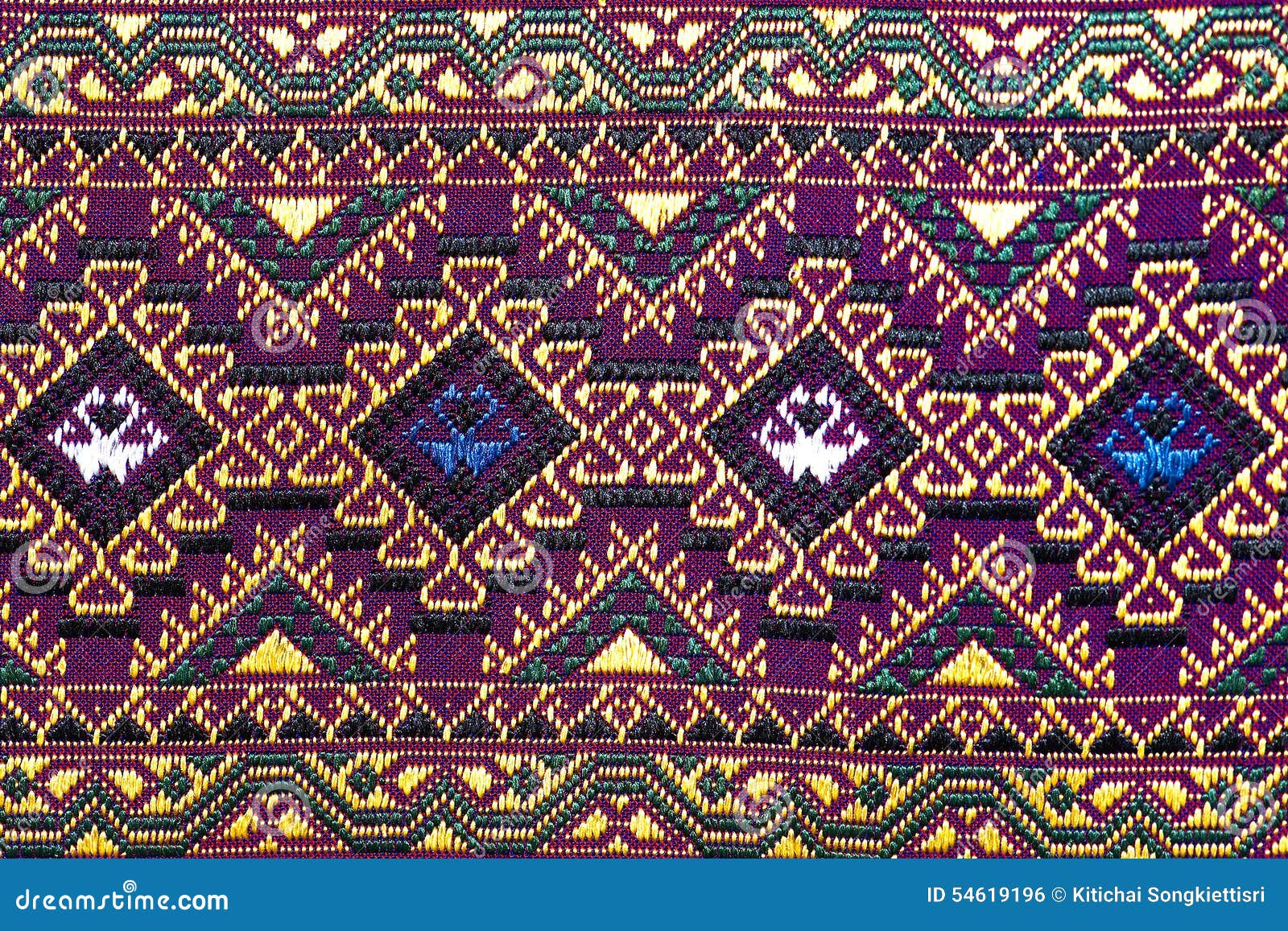 Colorful Thai Silk Handcraft Peruvian Style Rug Surface Close Up Stock ...