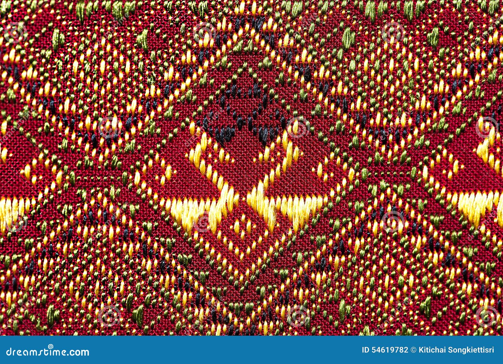 Colorful Thai Silk Handcraft Peruvian Style Rug Surface Close Up Stock ...