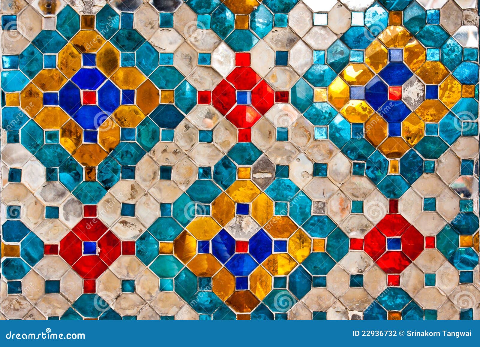 Colorful Thai Style Ceramic Decoration Stock Photo - Image of king ...