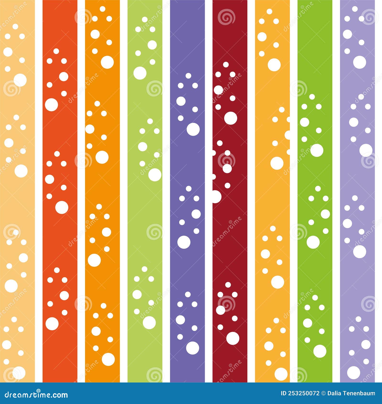 Colorful Thick Stripes with White Bubbles Wallpaper Stock Vector - Illustration of lines ...