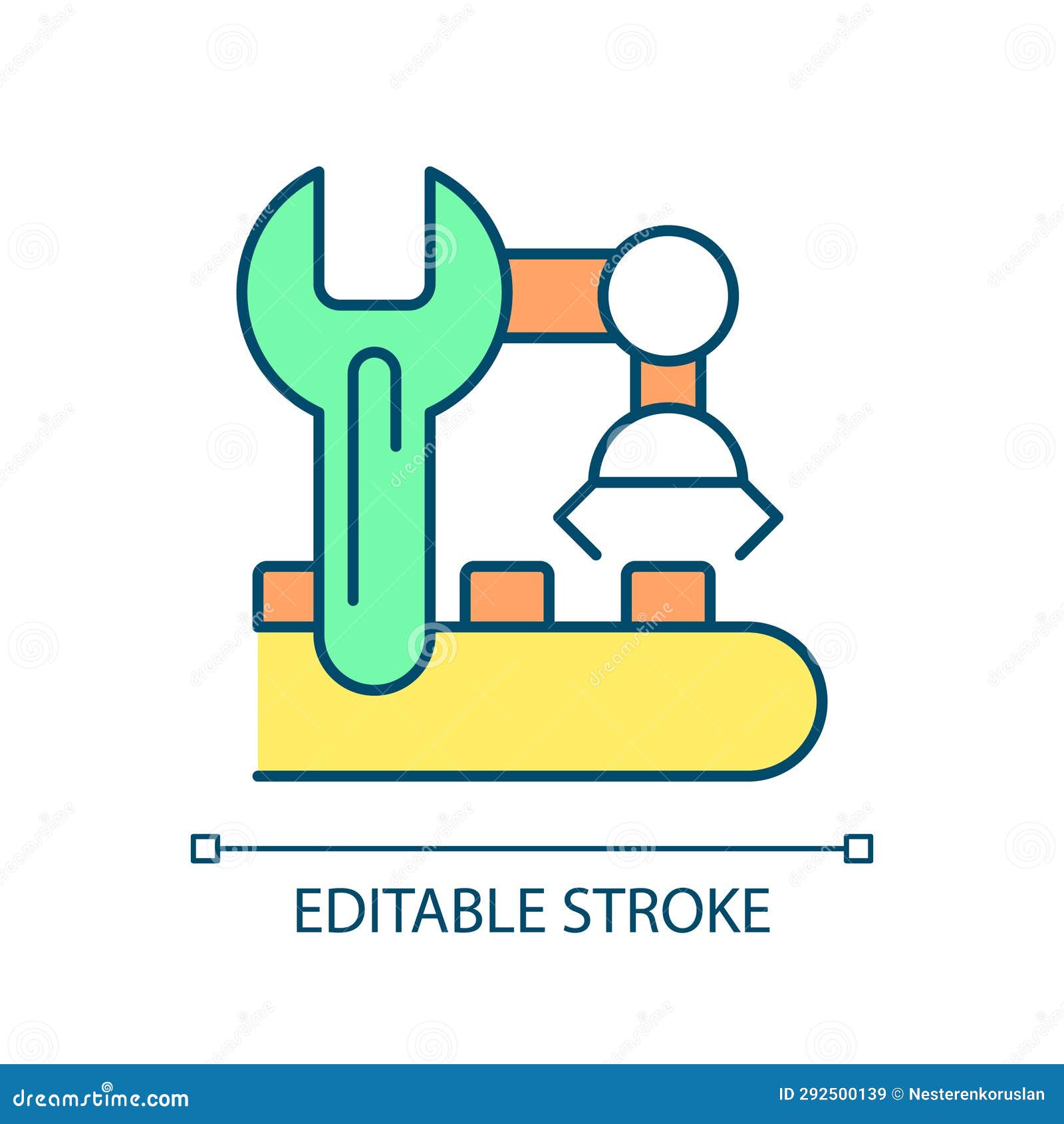 Colorful Thin Line Representing Predictive Maintenance Icon Stock ...