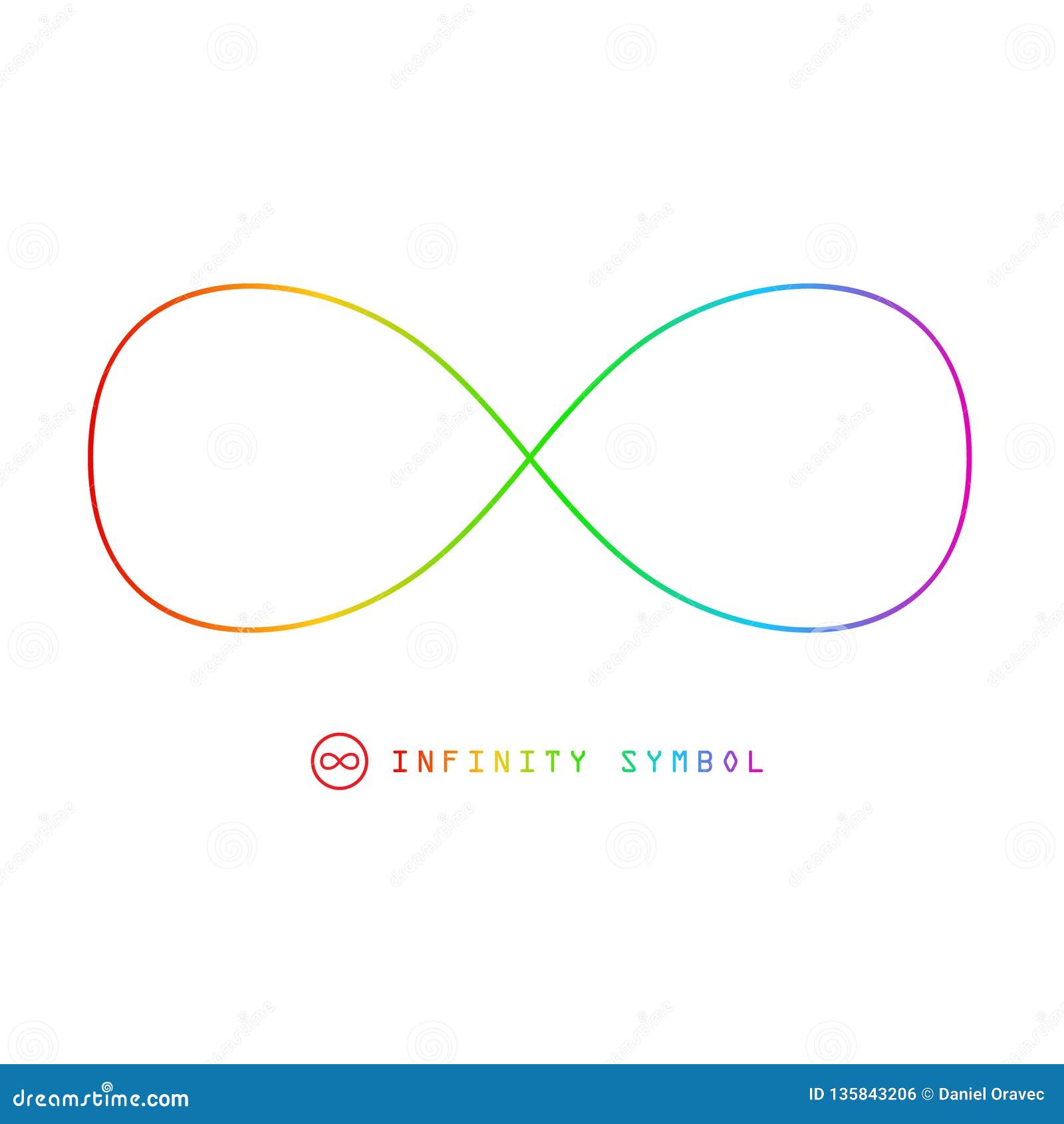 Colorful Thin Vector Infinity Symbol Isolated Stock Vector ...