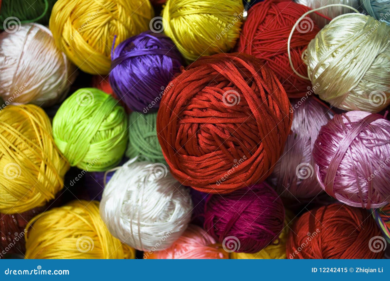 Colorful thread balls stock image. Image of decoration - 12242415