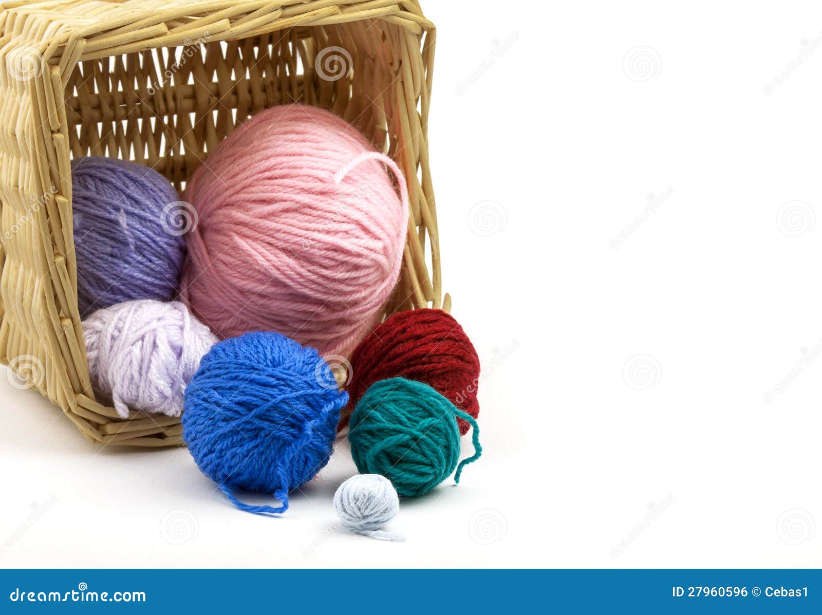 Colorful thread basket stock photo. Image of fiber, clew - 27960596