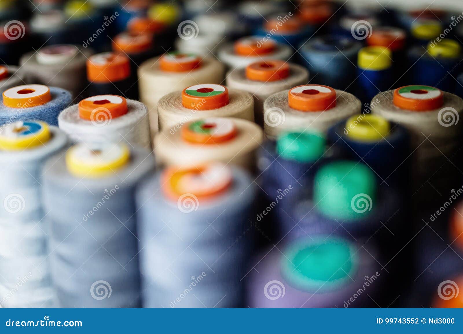 Colorful Thread Spools Used in Fabric Industry Stock Photo - Image of ...