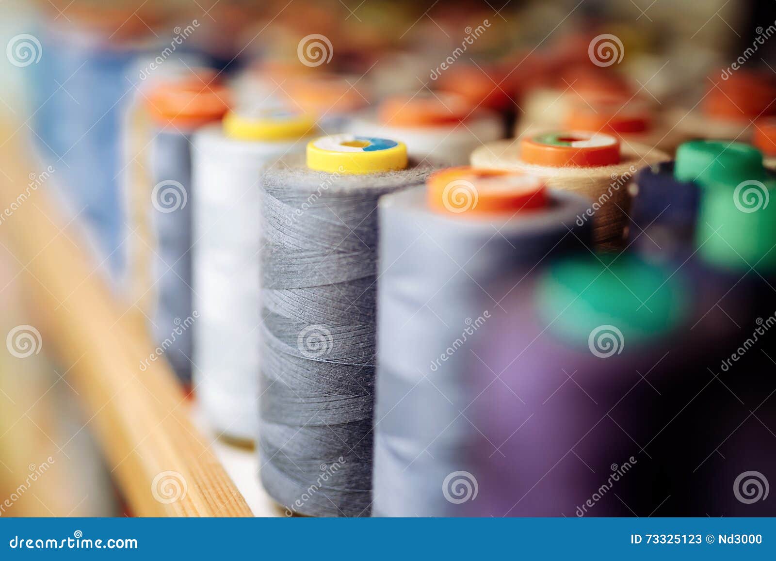 Colorful Thread Spools Used in Fabric Industry Stock Image - Image of ...
