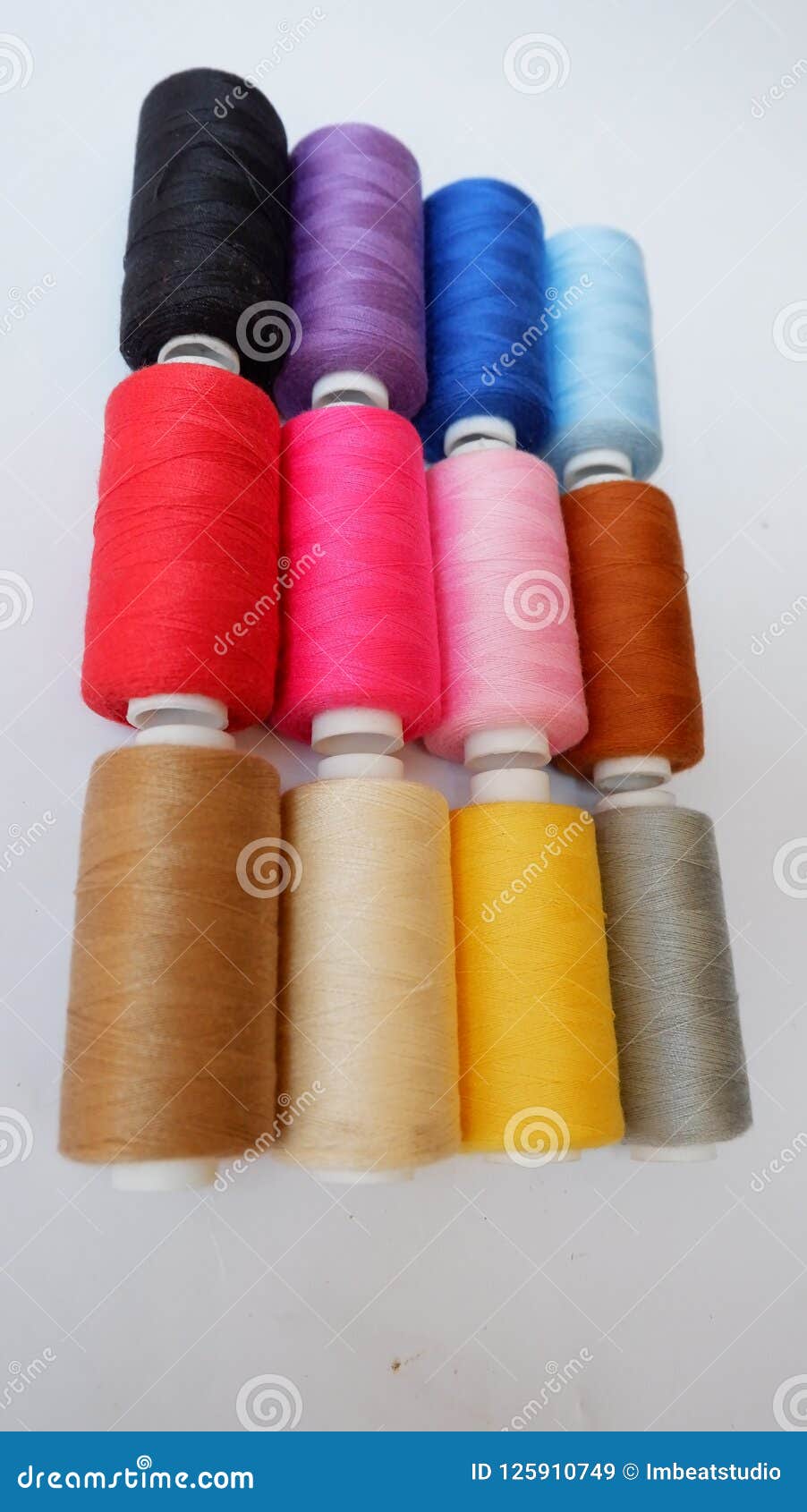 Colorful Thread Spools on a White - Image Stock Image - Image of tailor ...