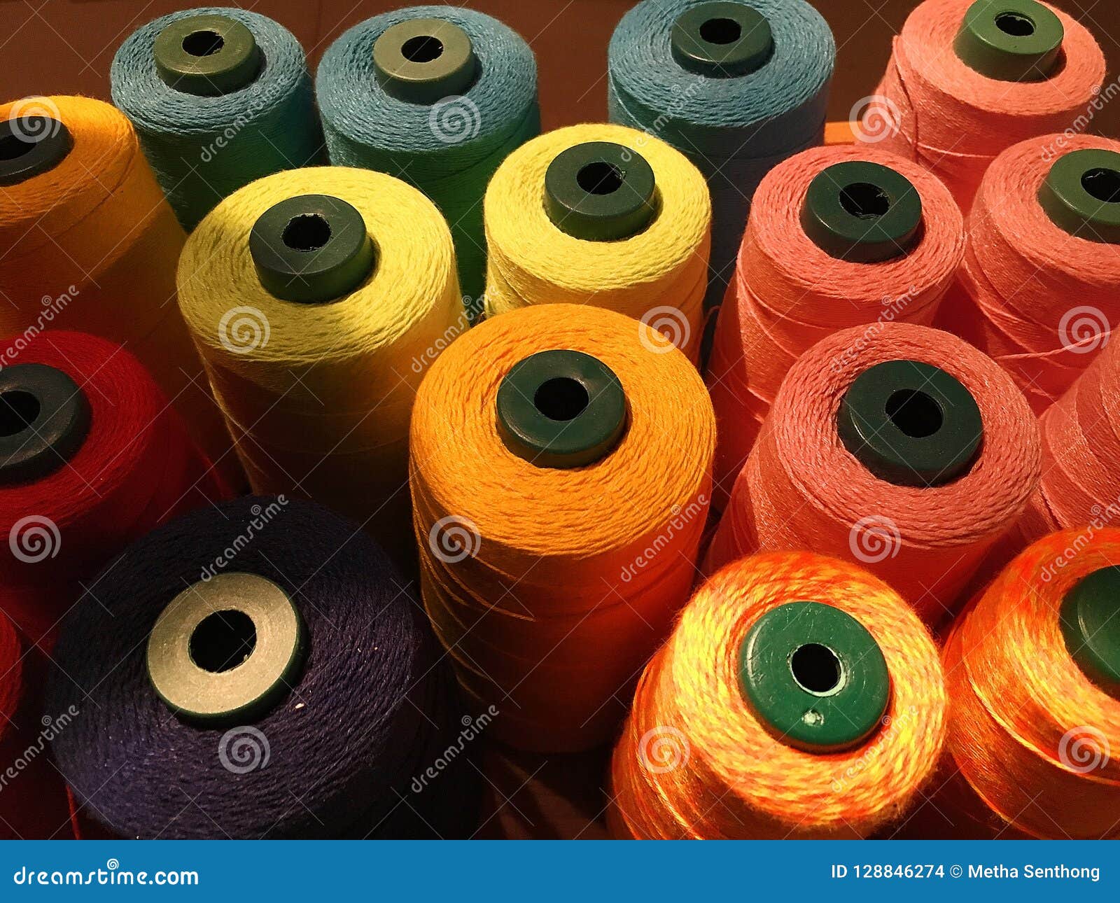 Colorful Thread for Textile Stock Photo - Image of colorful, fabric ...