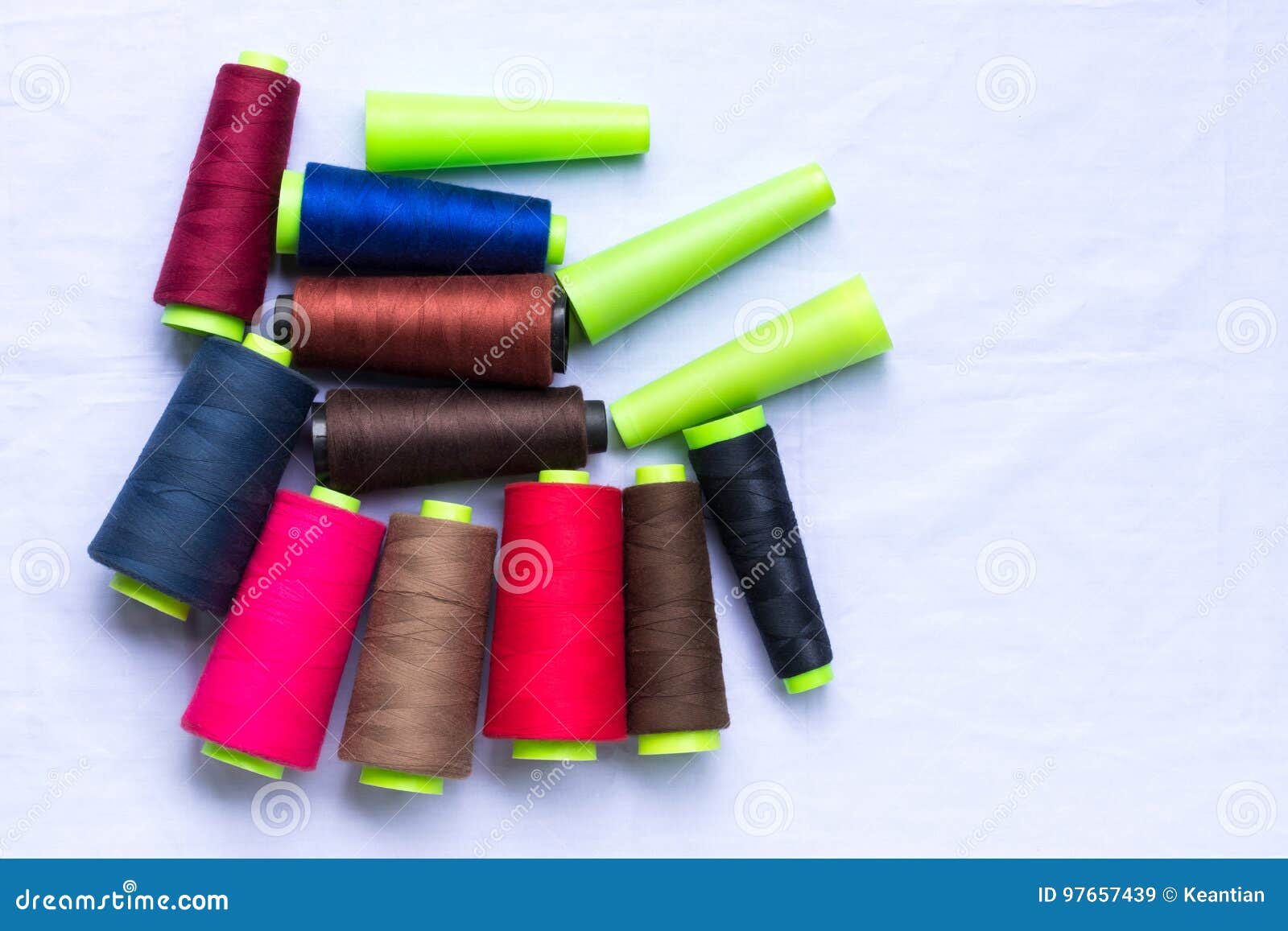 Colorful thread tube. stock image. Image of garment, material - 97657439