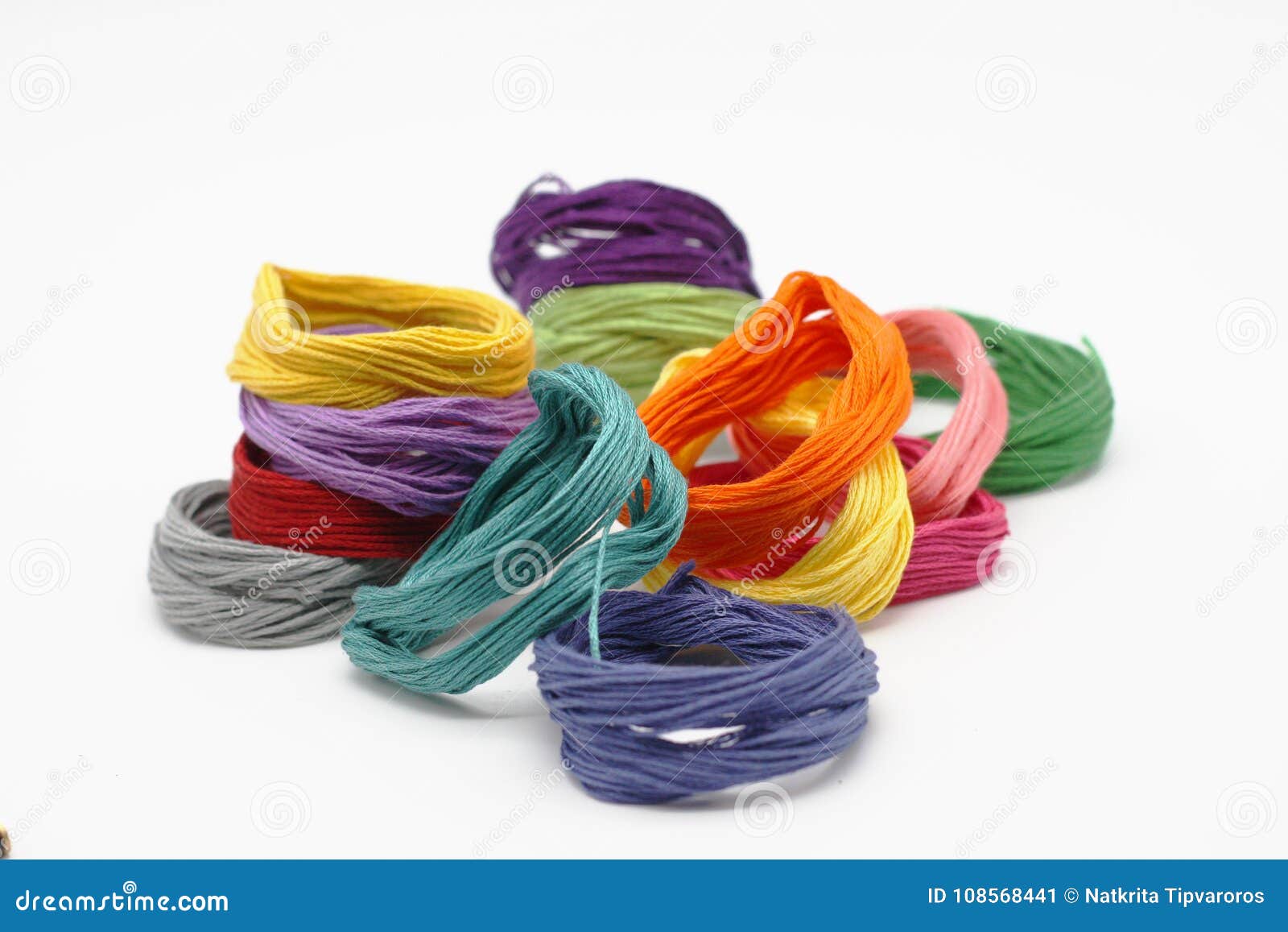 Colorful thread. stock image. Image of scissors, beautiful - 108568441