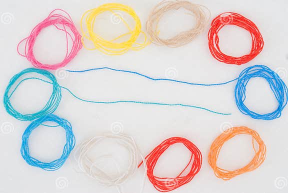 Colorful threads circles stock image. Image of circles - 32112389
