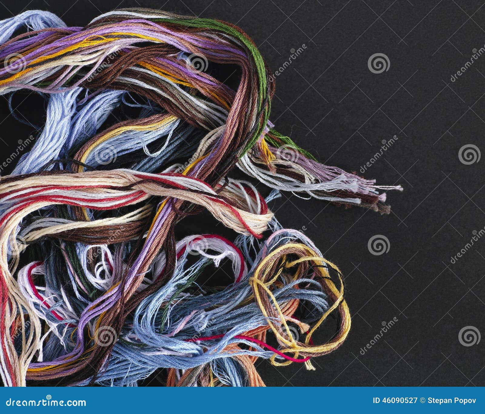 Colorful Threads Embroidery Stock Image - Image of colorful, cross ...