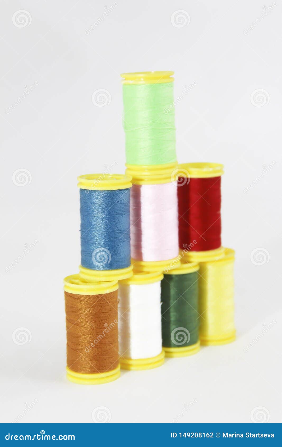 Colorful Threads for Sewing or Embroidery on a White Background Stock ...