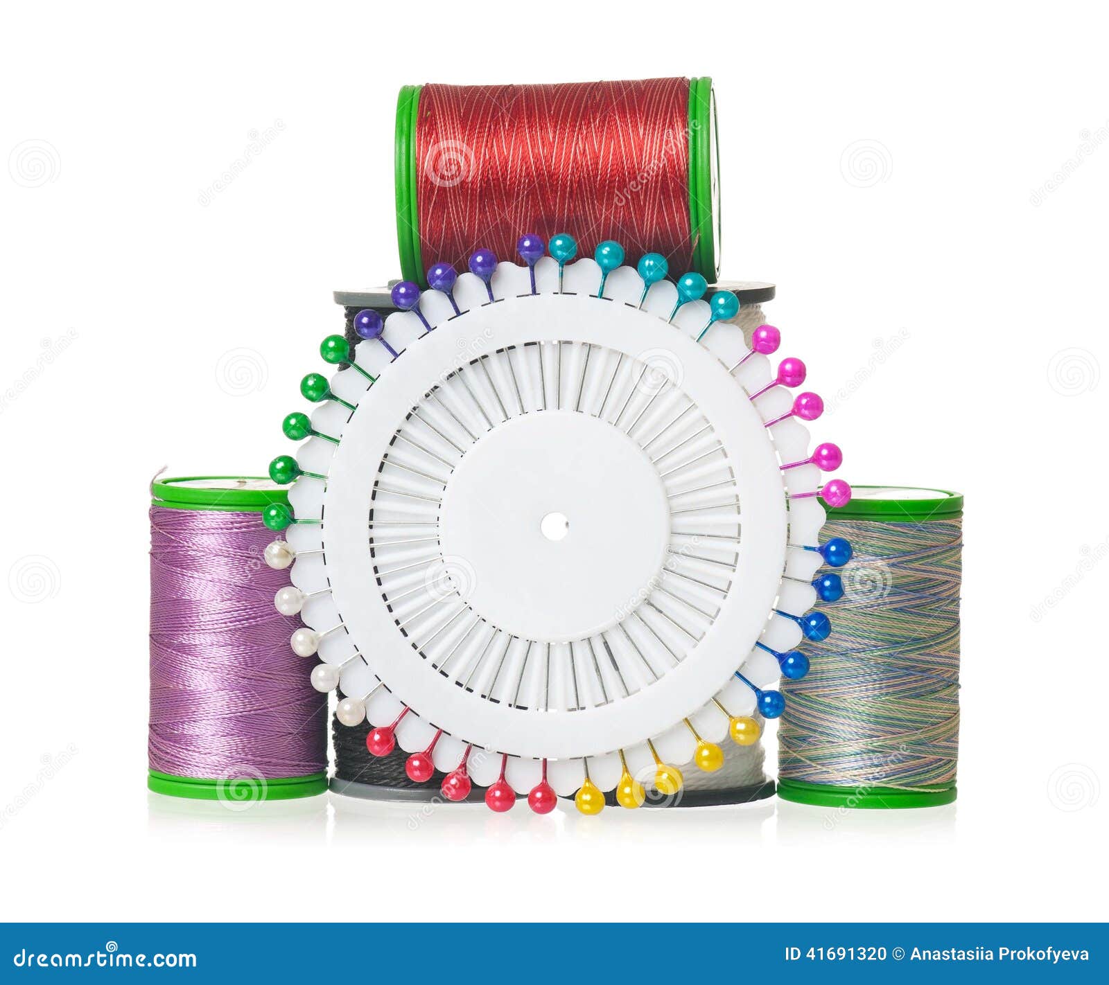Colorful threads stock photo. Image of housework, cylinder - 41691320