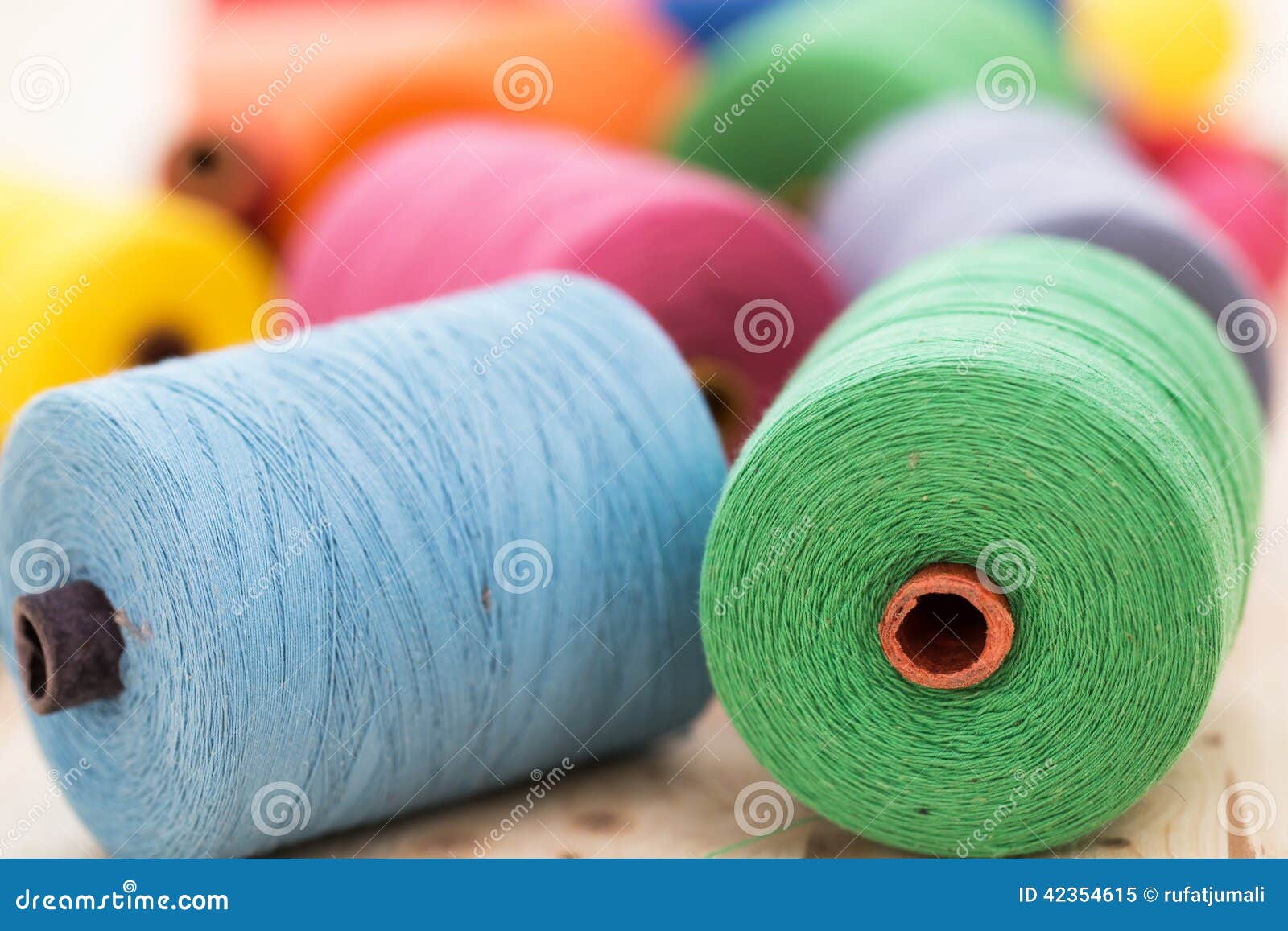Colorful Threads on the Table Stock Image - Image of creative, cotton ...