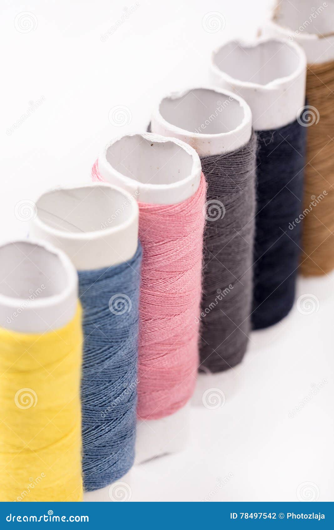 Colorful Threads on the White Background Stock Photo - Image of ...