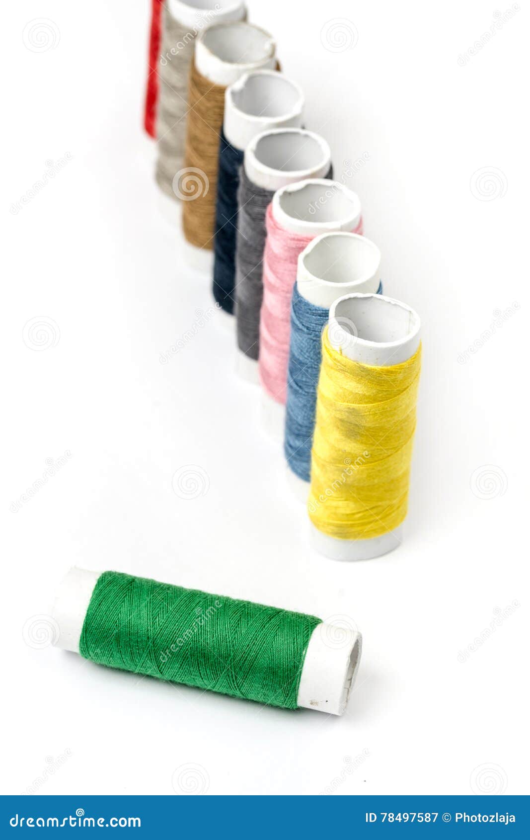 Colorful Threads on the White Background Stock Image - Image of group ...