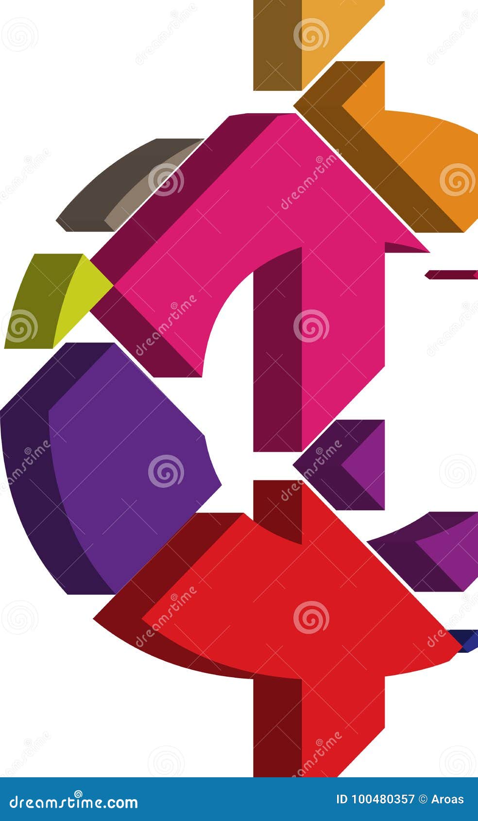 3d CENT symbol stock vector. Illustration of pattern - 100480357