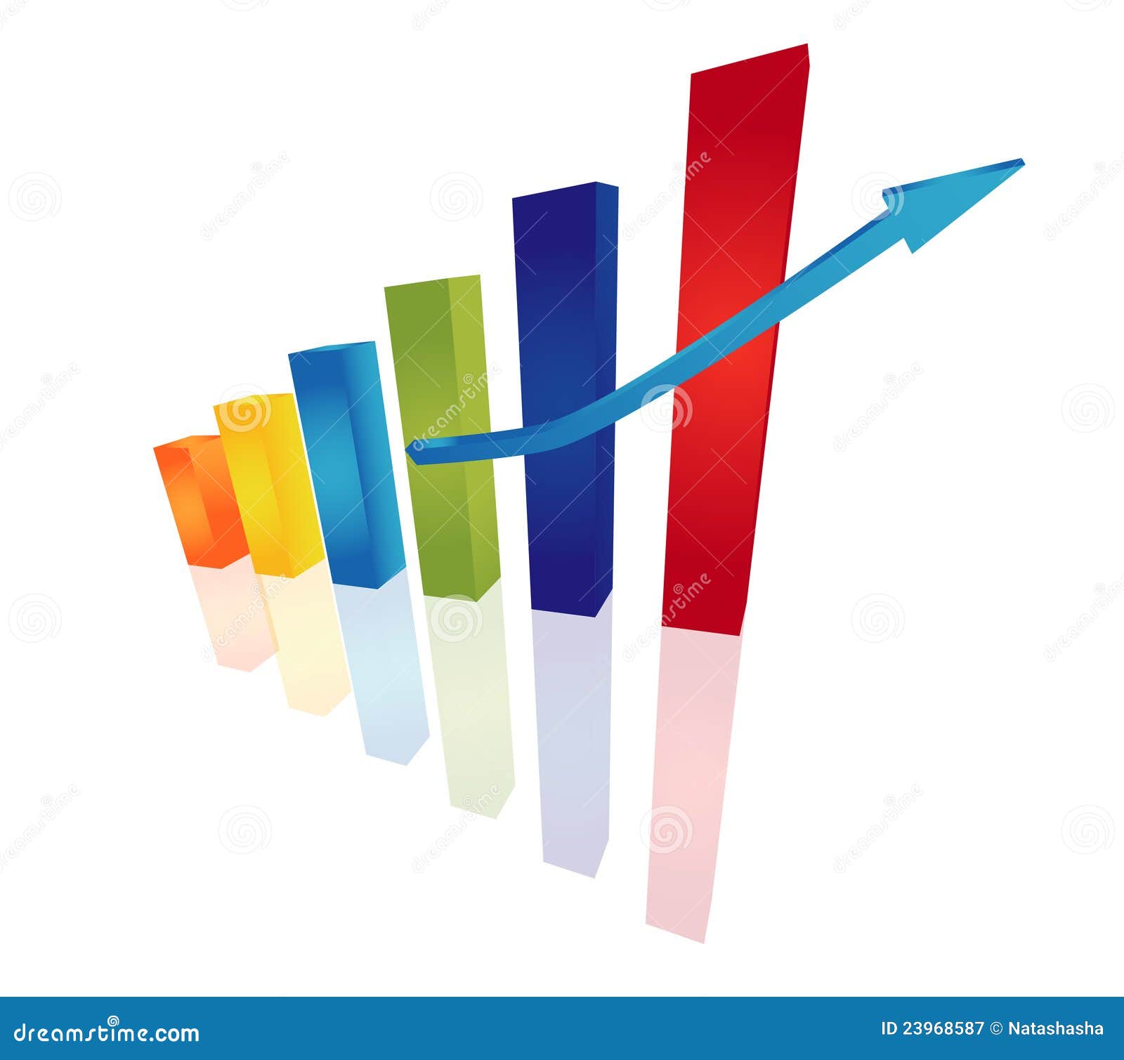 Colorful Three Dimensional Chart Stock Vector - Illustration of chart ...