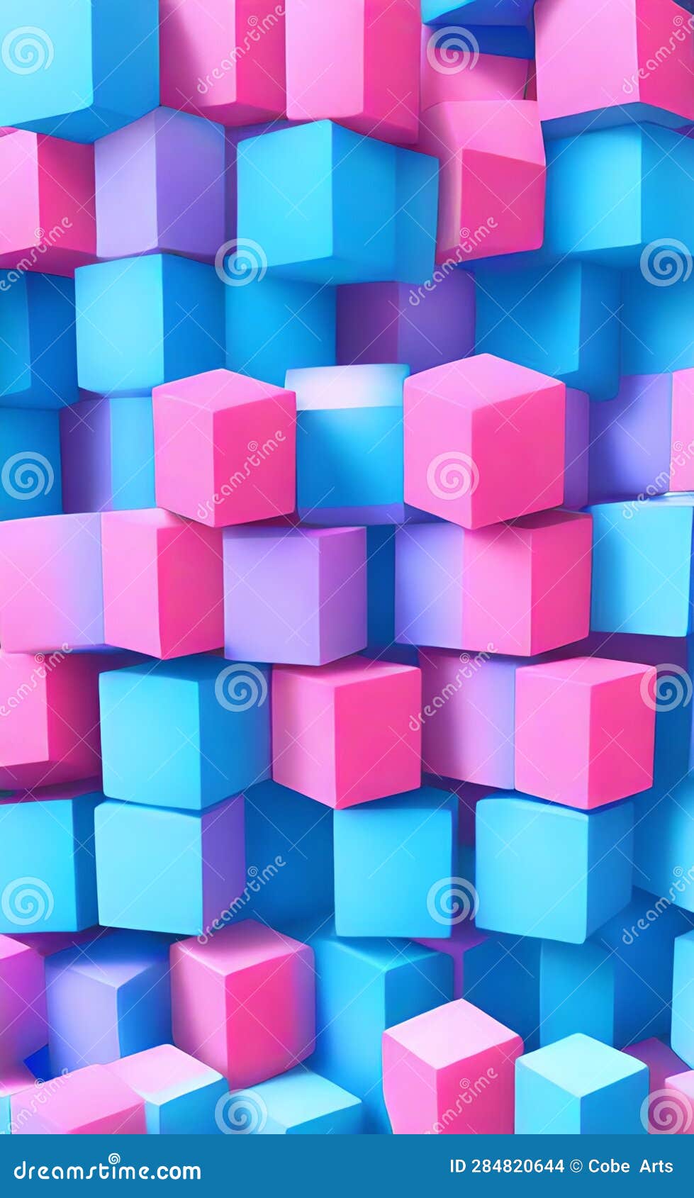 Colorful Three Dimensional Cube Background Texture. a Wall with ...