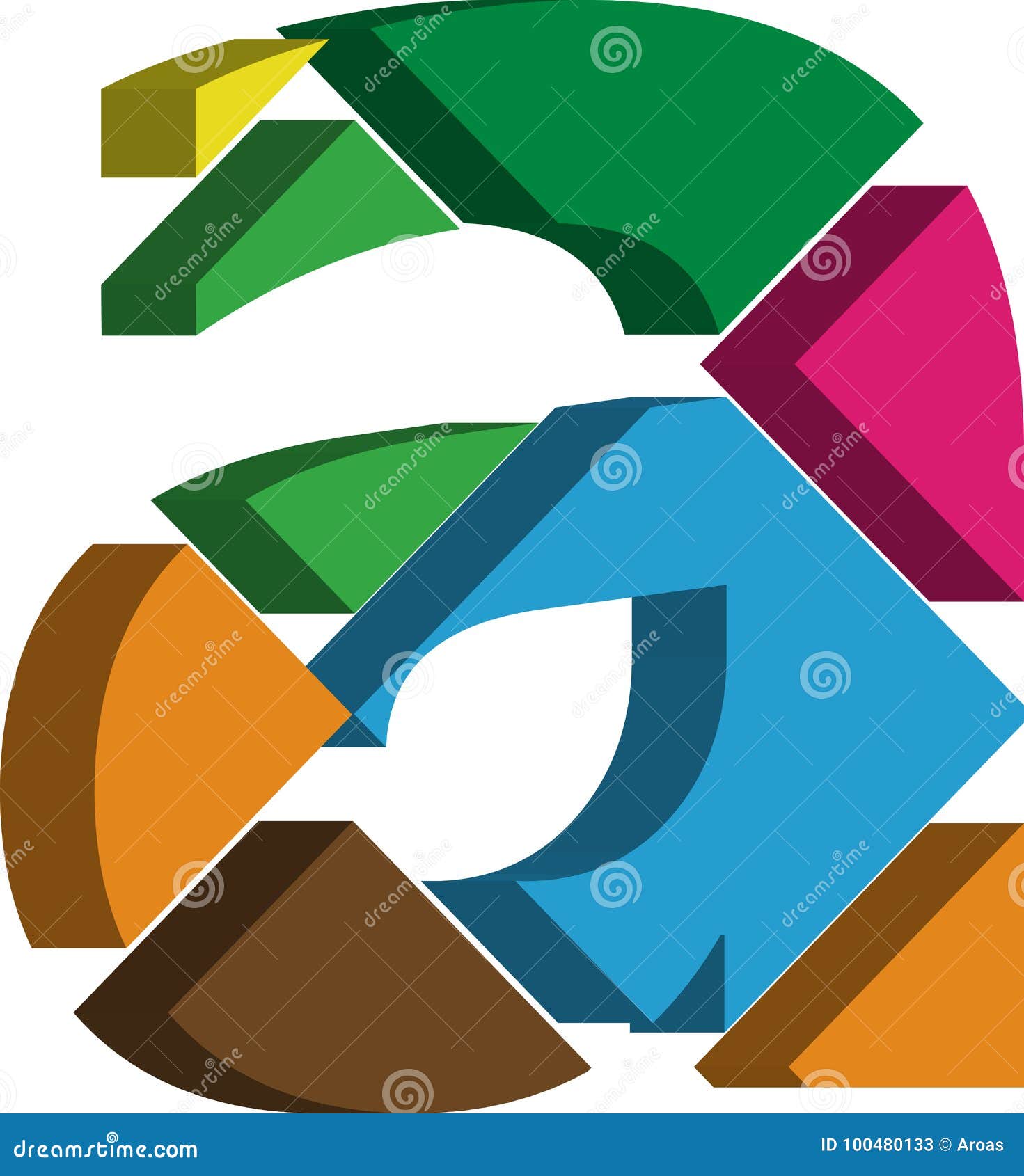 3d font letter a stock vector. Illustration of color - 100480133