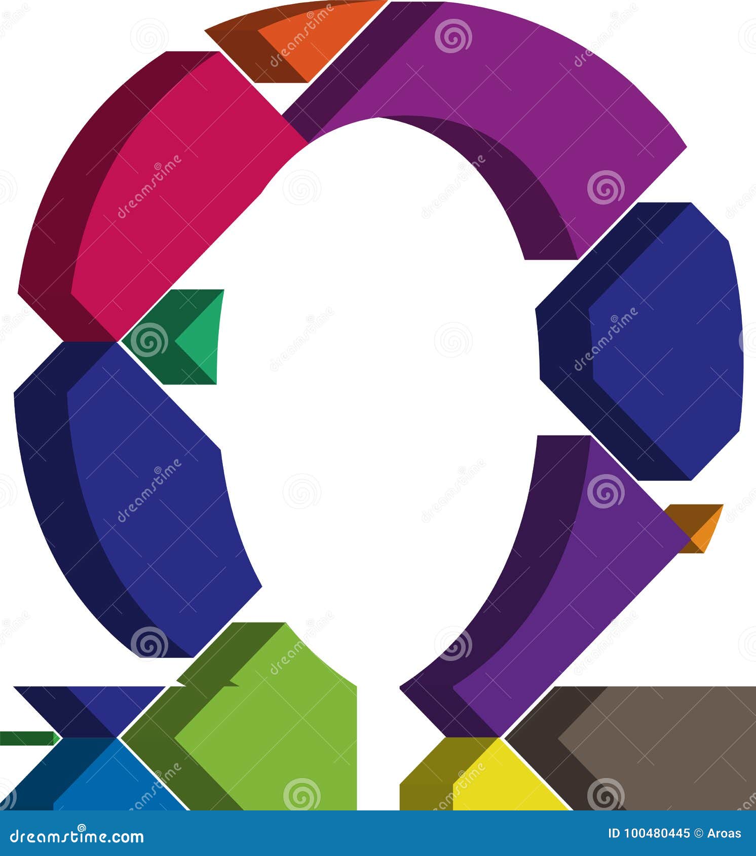 3d OMEGA symbol stock vector. Illustration of dimension - 100480445