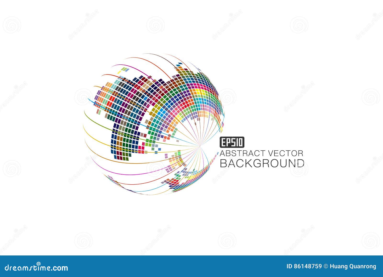 Colorful Three-dimensional Spherical Map of the World, Abstract Vector ...