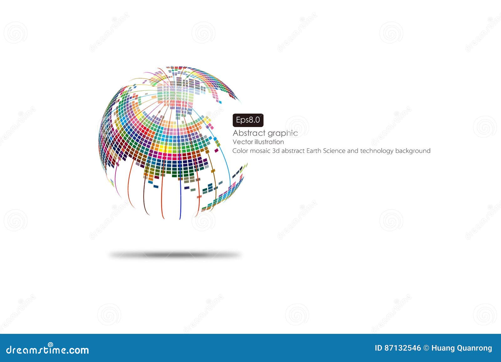 Colorful Three-dimensional Spherical Map of the World, Abstract Vector ...