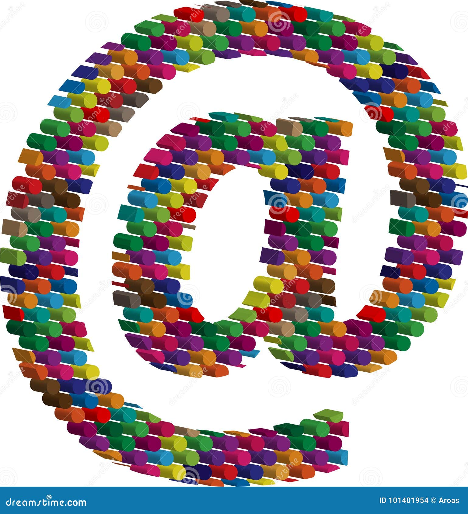 Colorful Three-dimensional Symbol Stock Vector - Illustration of ...