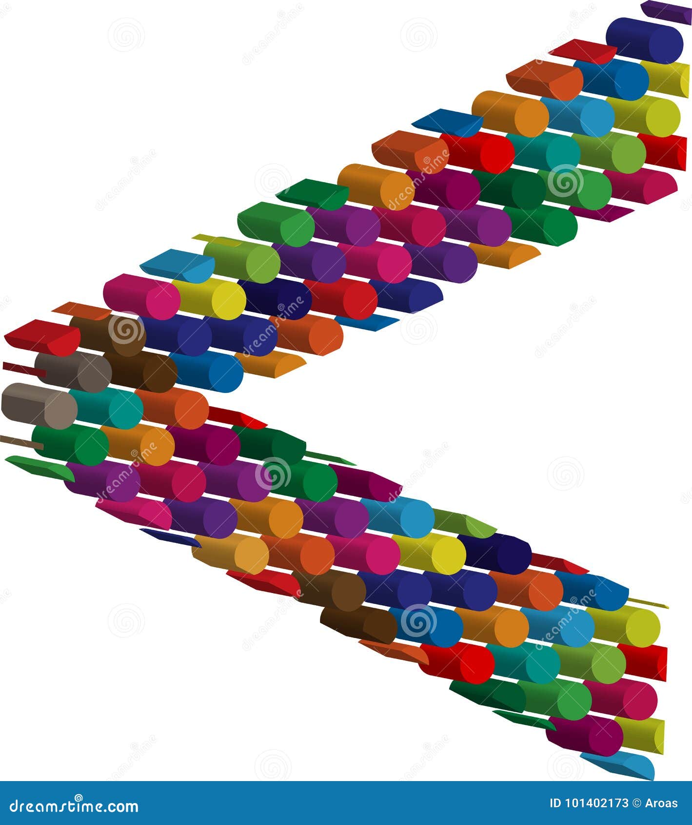 Colorful Three-dimensional Symbol Stock Vector - Illustration of ...