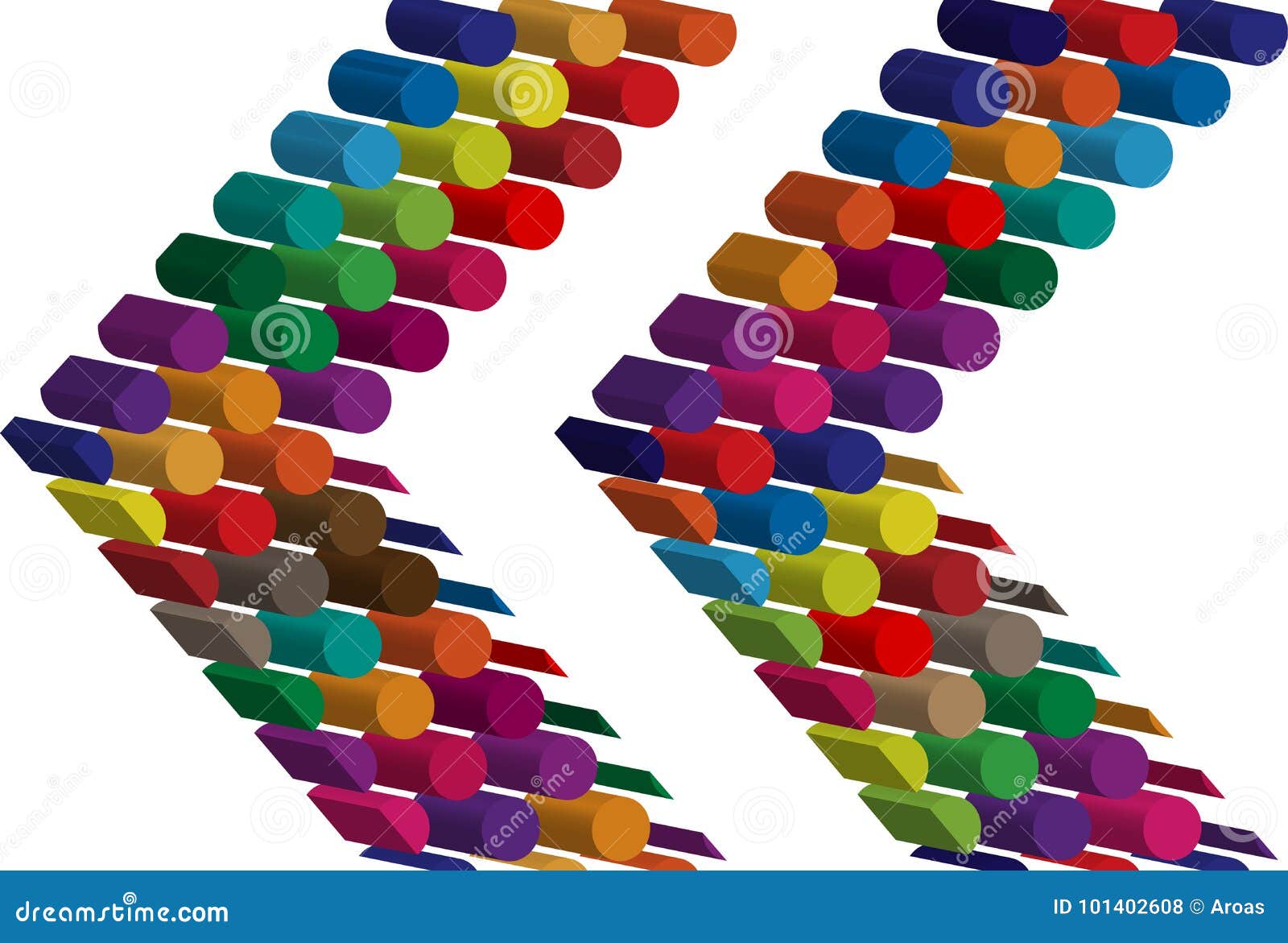 Colorful Three-dimensional Symbol Stock Vector - Illustration of color ...