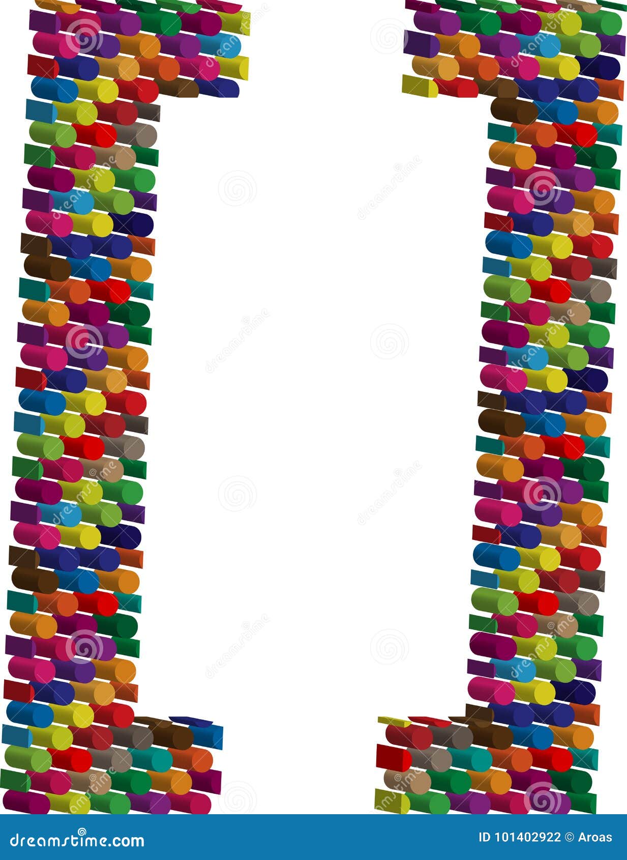 Colorful Three-dimensional Symbol Stock Vector - Illustration of ...