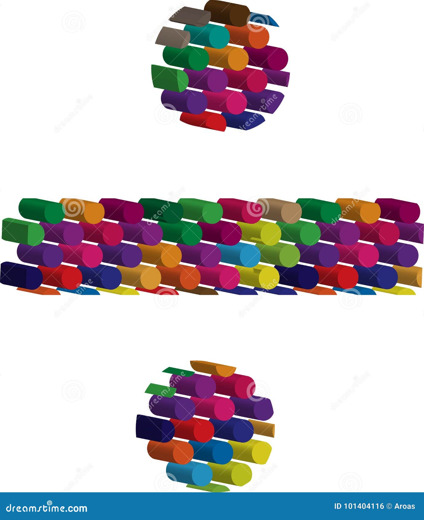 Colorful Three-dimensional Symbol Stock Vector - Illustration of ...