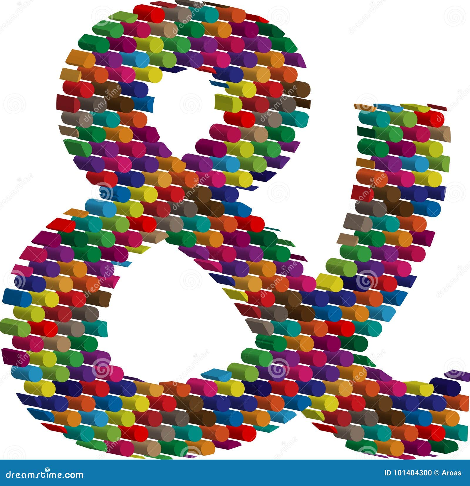 Colorful Three-dimensional Symbol Stock Vector - Illustration of ...