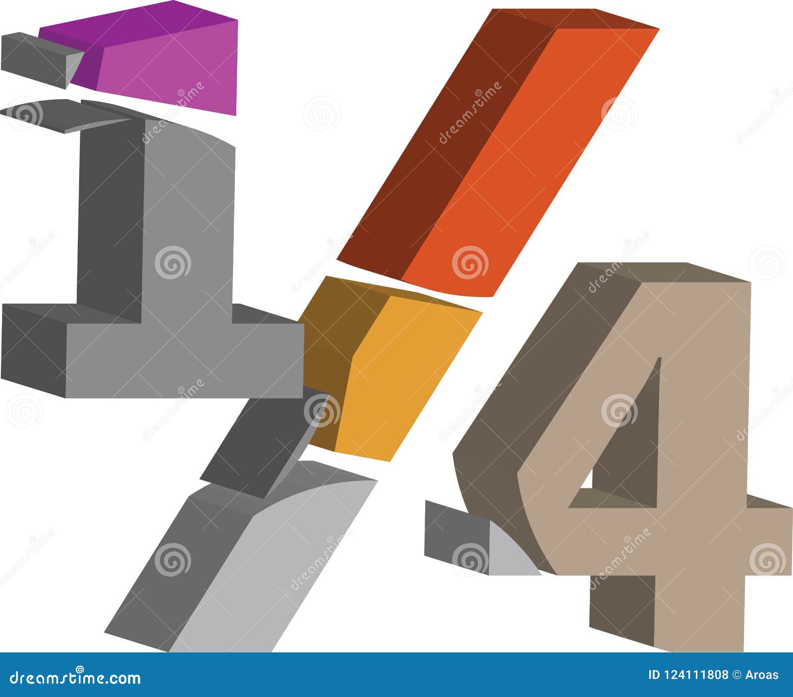 3d font symbol stock vector. Illustration of logo, colorful - 124111808