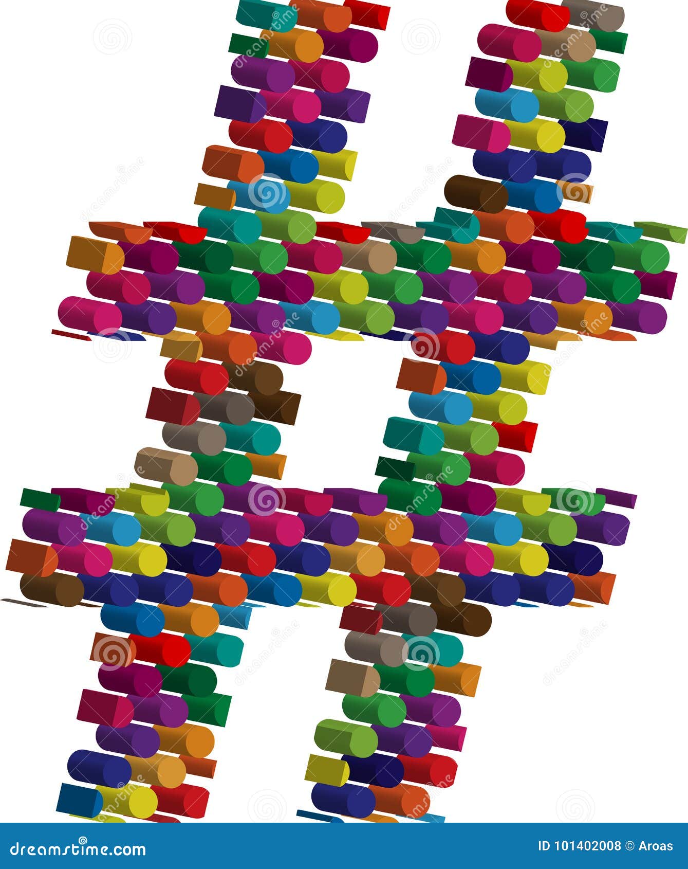 Colorful Three-dimensional Symbol Stock Vector - Illustration of ...