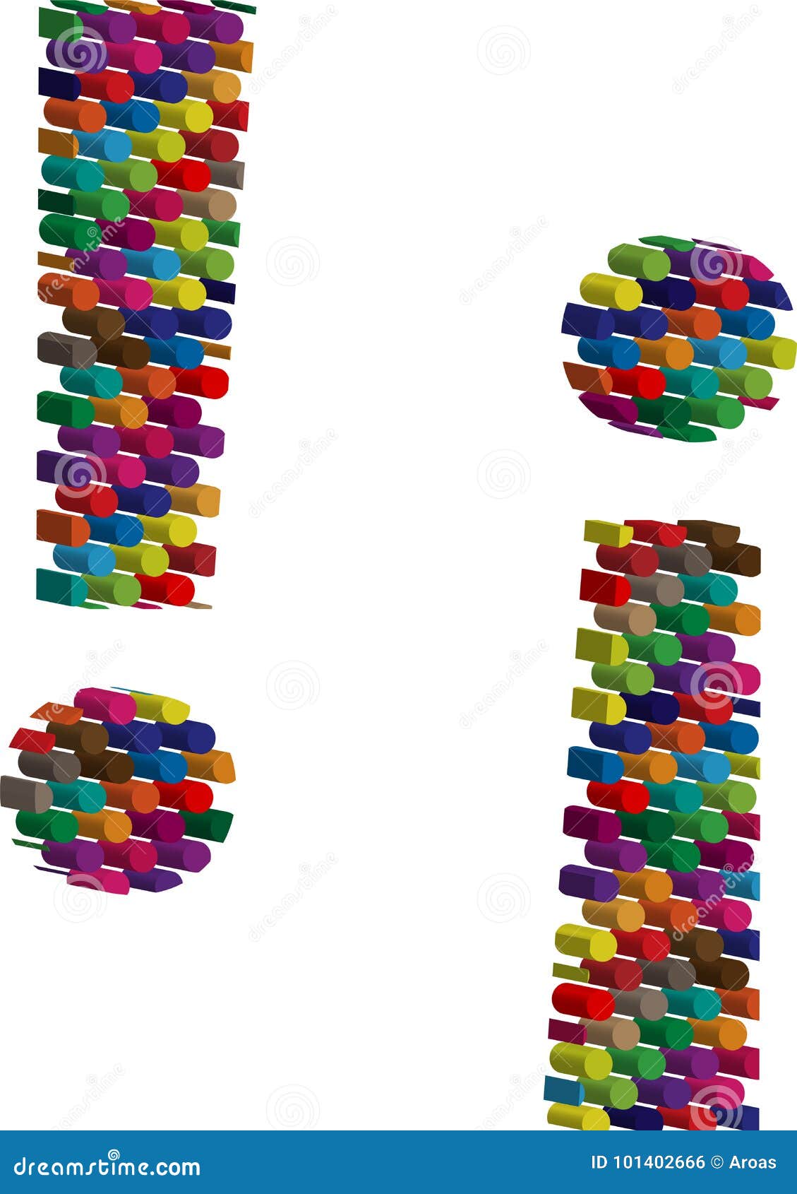Colorful Three-dimensional Symbol Stock Vector - Illustration of ...