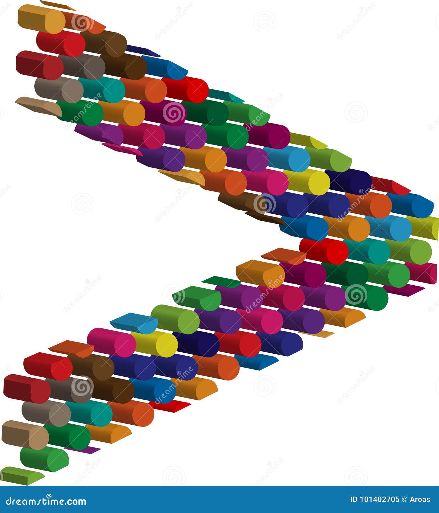 Colorful Three-dimensional Symbol Stock Vector - Illustration of ...