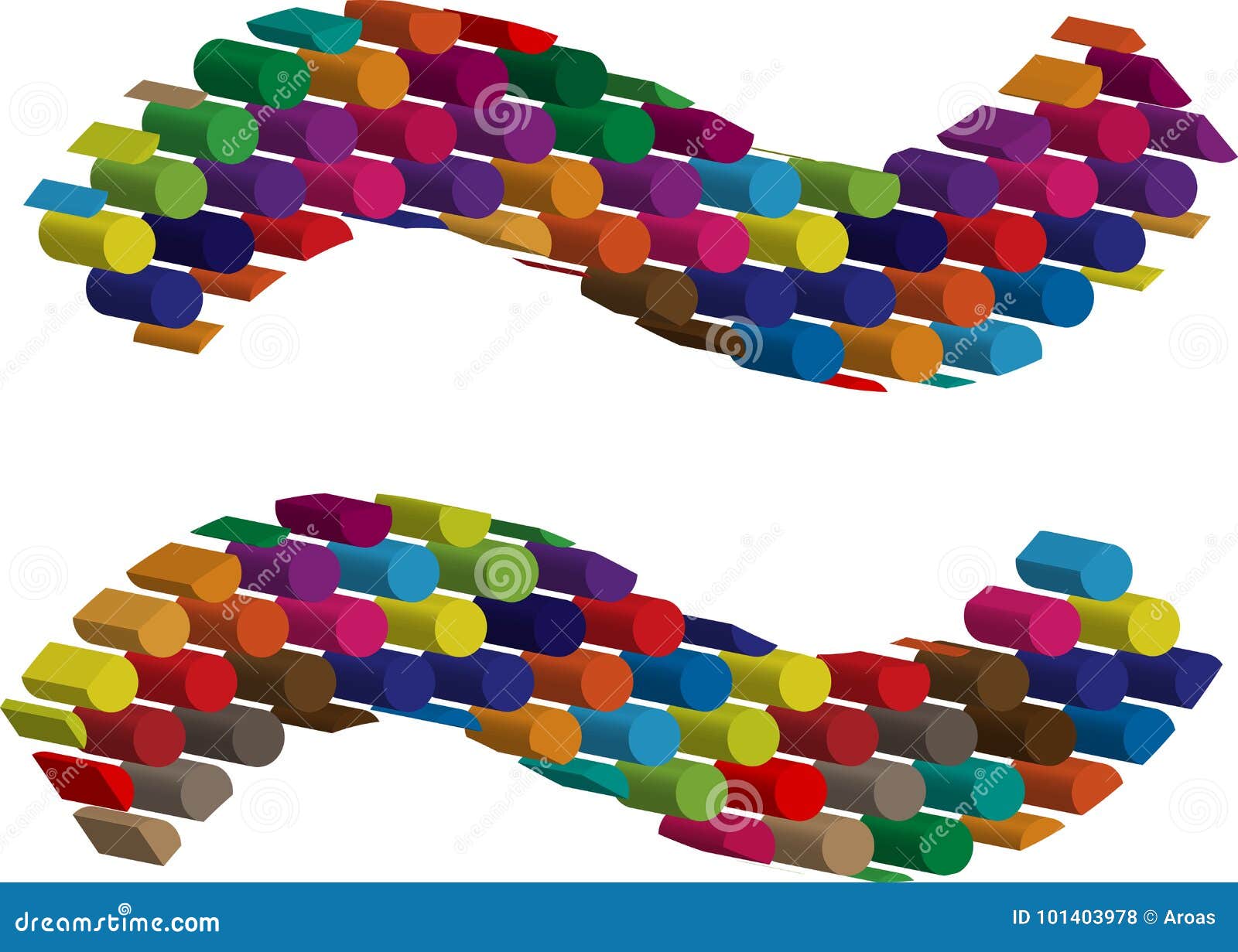 Colorful Three-dimensional Symbol Stock Vector - Illustration of ...