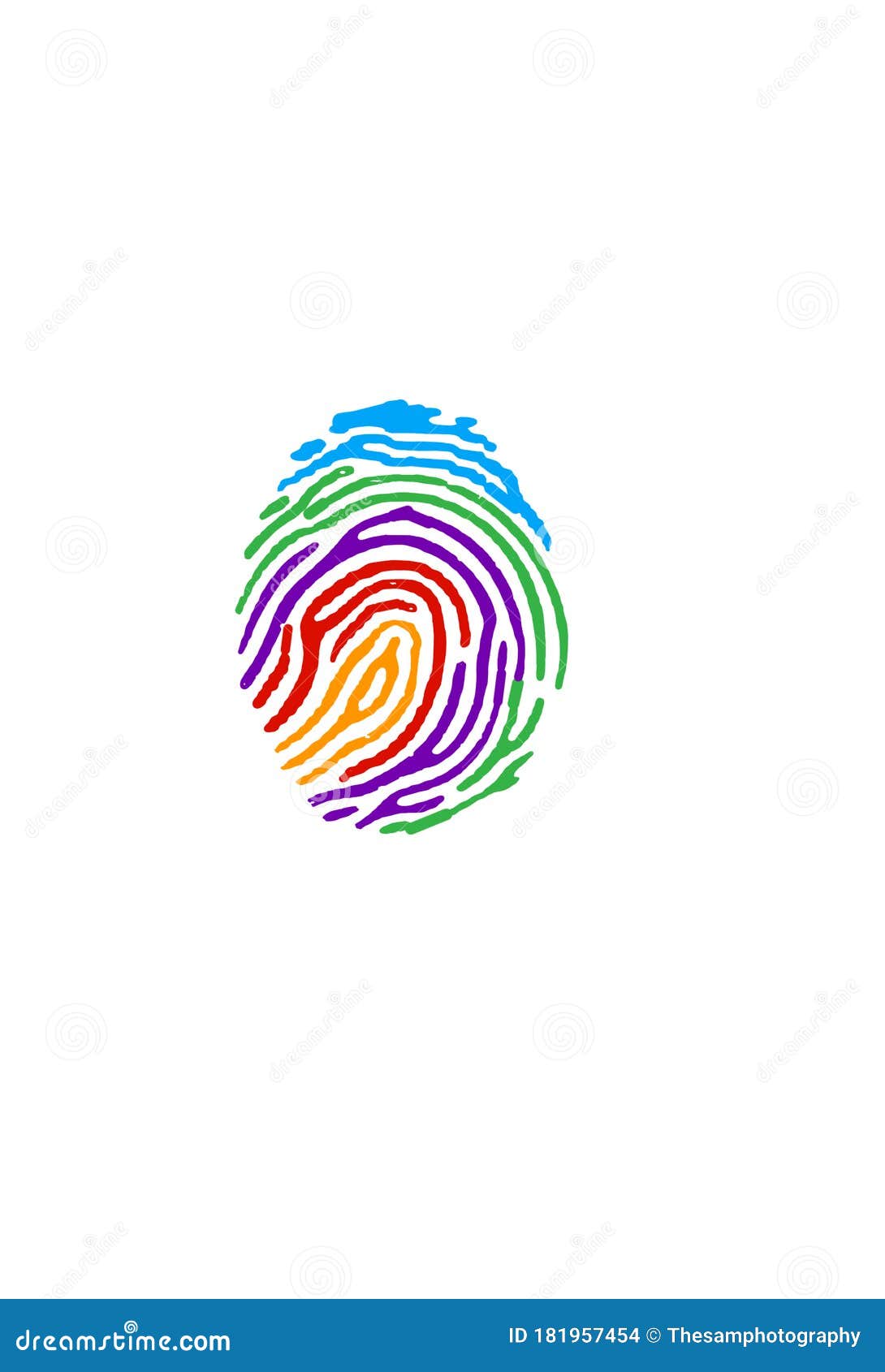 Colorful thumb impression stock illustration. Illustration of ...