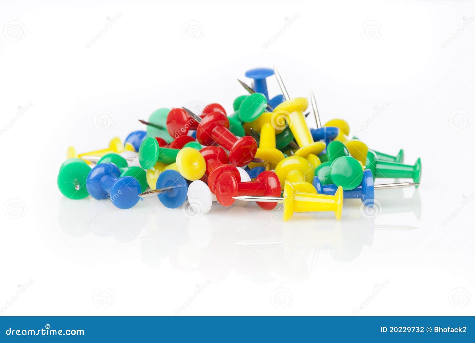 A colorful thumb tack stock photo. Image of metal, paper - 20229732