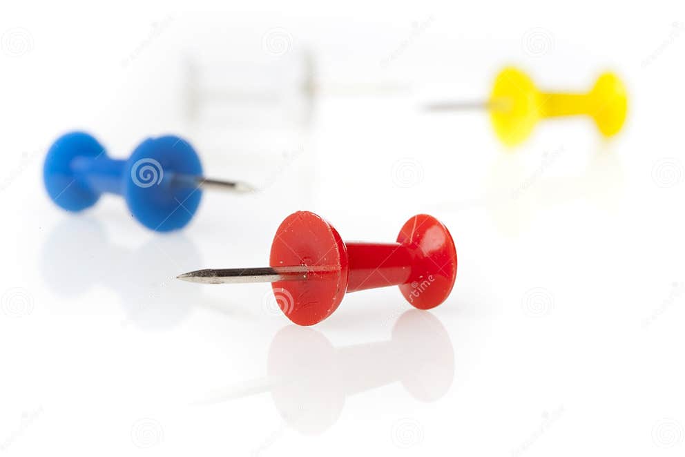 A colorful thumb tack stock image. Image of clip, attachment - 20229747