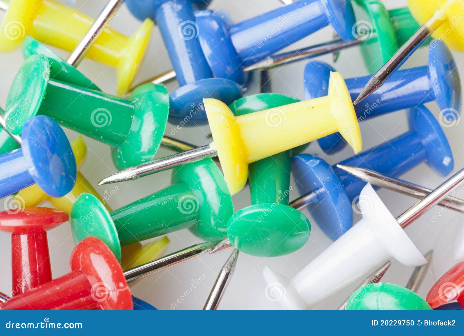 A colorful thumb tack stock photo. Image of pinned, stationery - 20229750