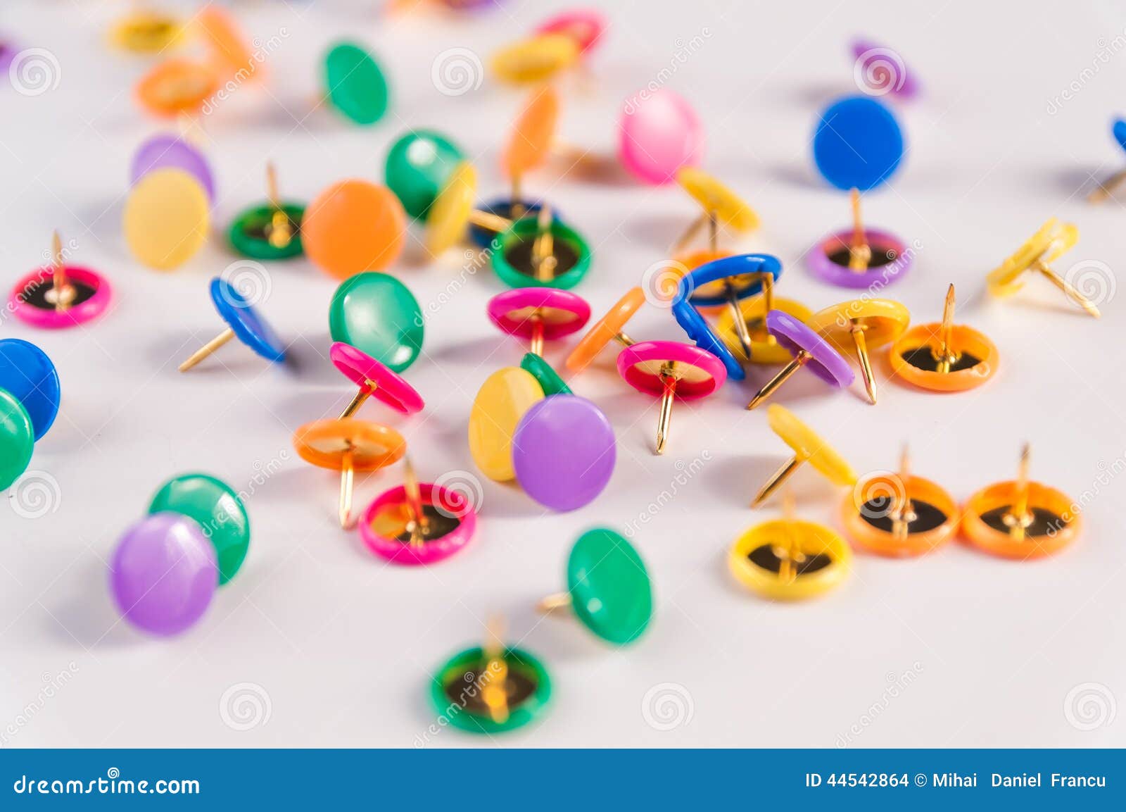 Colorful thumbtacks stock photo. Image of tack, tacks - 44542864